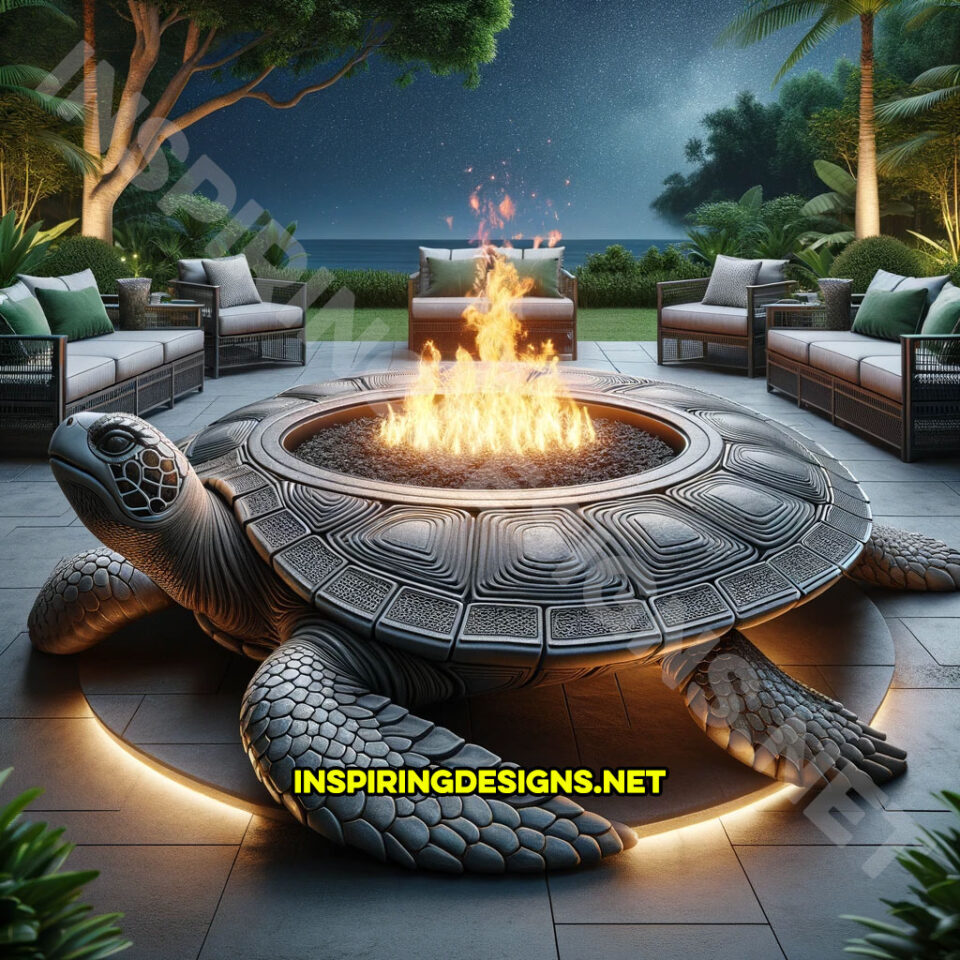 These Turtle Patio Fire Tables Will Turn Your Backyard into a Whimsical ...