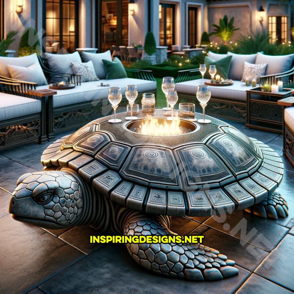 These Turtle Patio Fire Tables Will Turn Your Backyard into a Whimsical ...