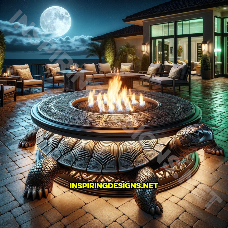 These Turtle Patio Fire Tables Will Turn Your Backyard into a Whimsical ...