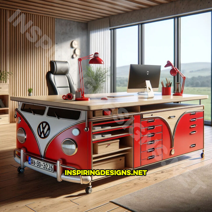 These Volkswagen Bus Desks Will Drive Your Productivity to New Heights
