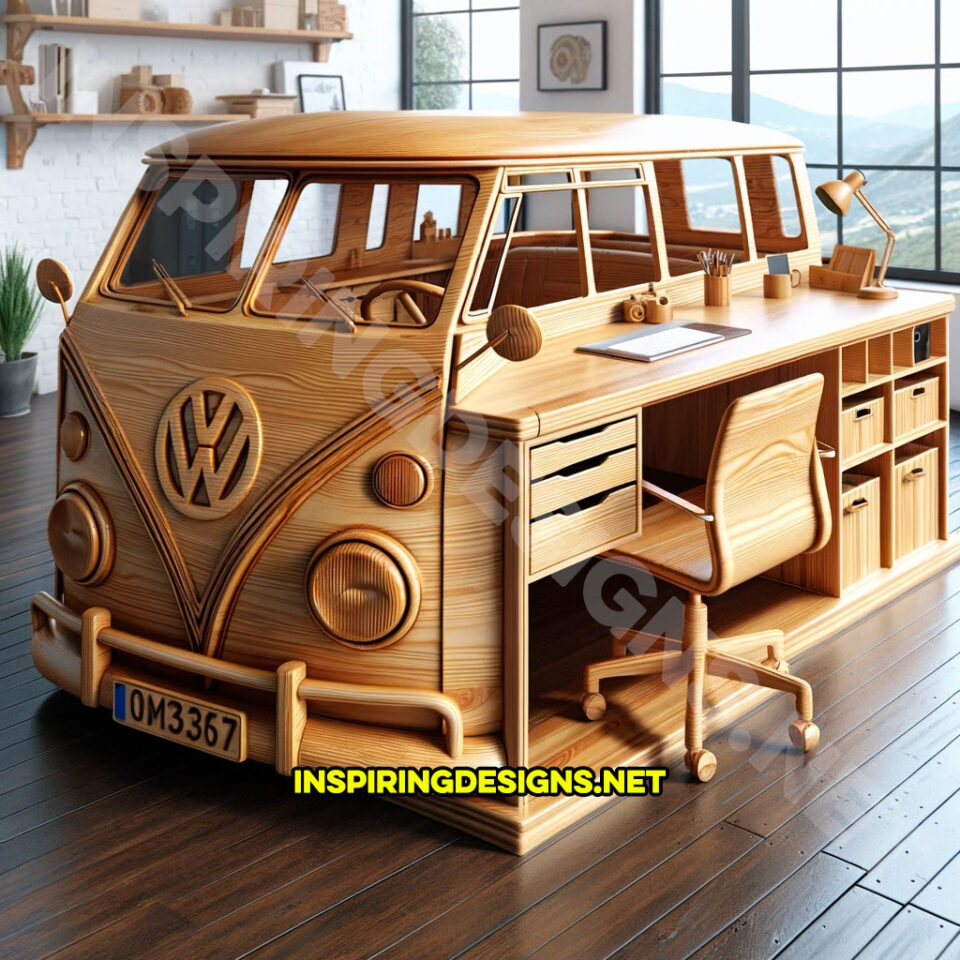 These Volkswagen Bus Desks Will Drive Your Productivity to New Heights
