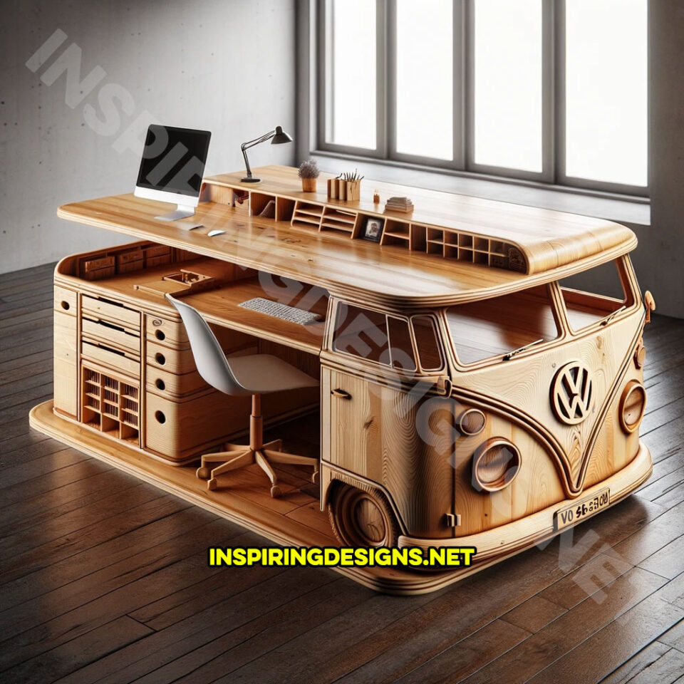These Volkswagen Bus Desks Will Drive Your Productivity to New Heights