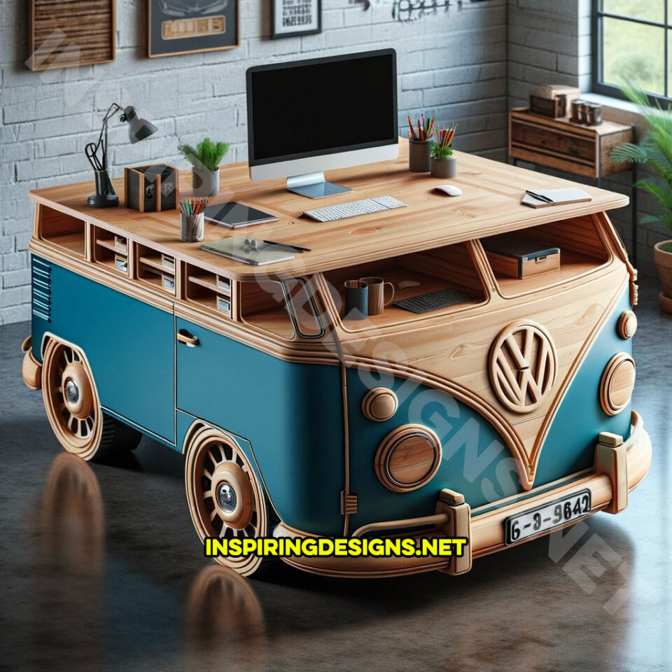 These Volkswagen Bus Desks Will Drive Your Productivity to New Heights