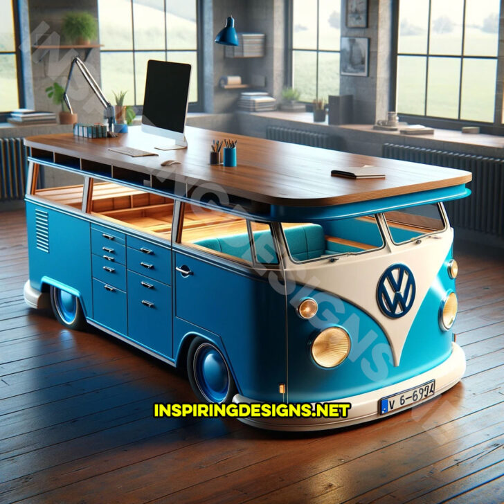 These Volkswagen Bus Desks Will Drive Your Productivity to New Heights