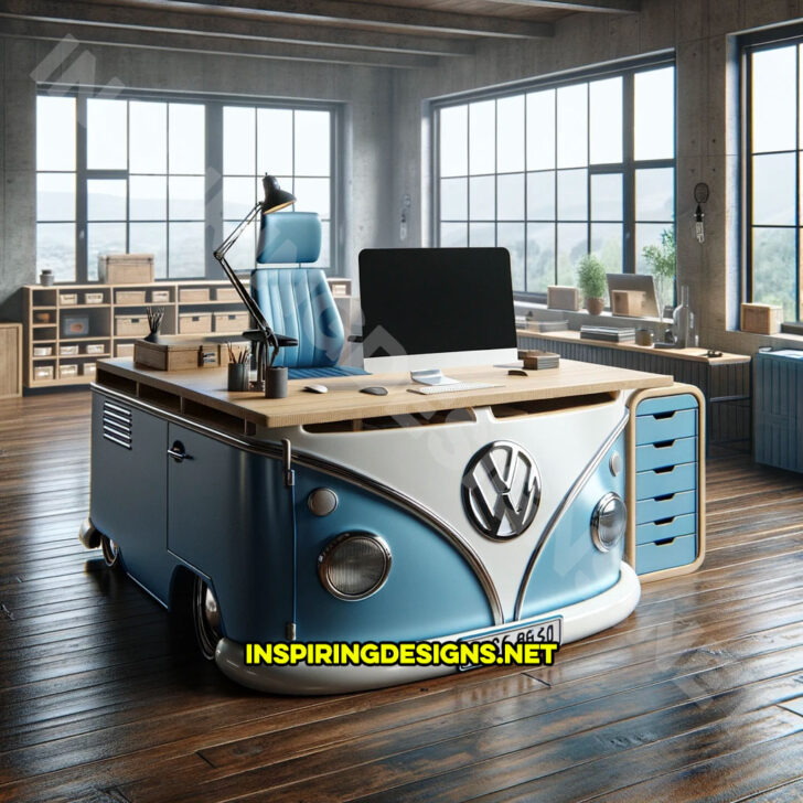 These Volkswagen Bus Desks Will Drive Your Productivity to New Heights