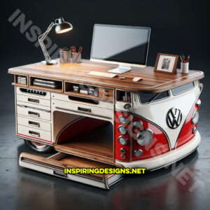 These Volkswagen Bus Desks Will Drive Your Productivity to New Heights