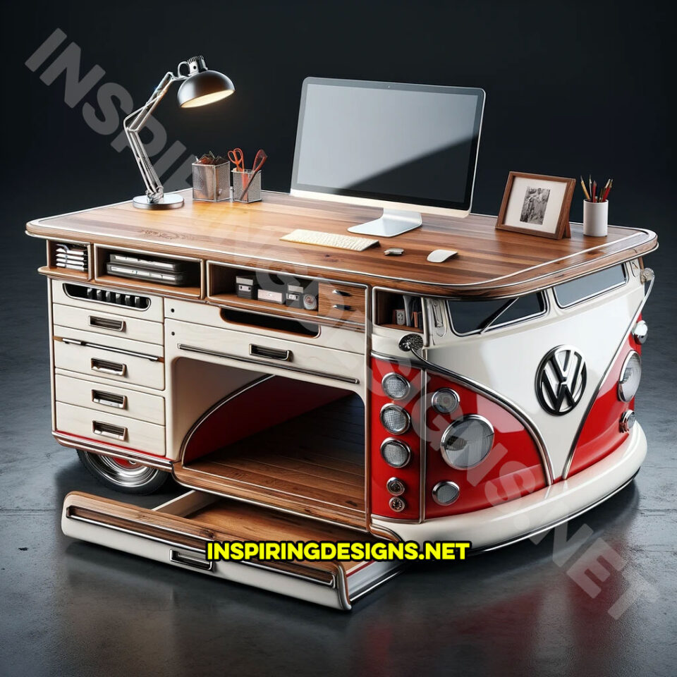These Volkswagen Bus Desks Will Drive Your Productivity to New Heights