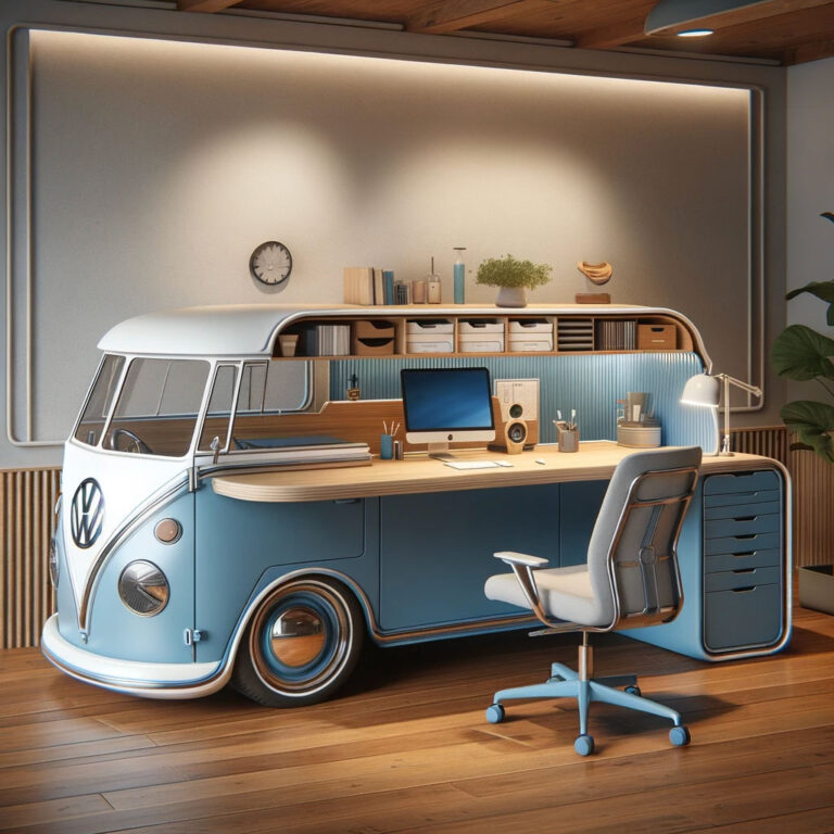 These Volkswagen Bus Desks Will Drive Your Productivity to New Heights