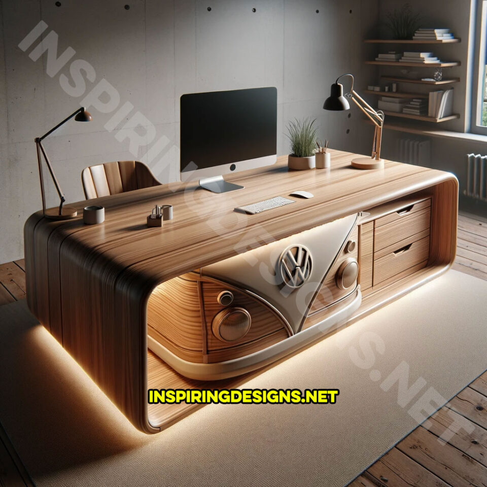 These Volkswagen Bus Desks Will Drive Your Productivity to New Heights