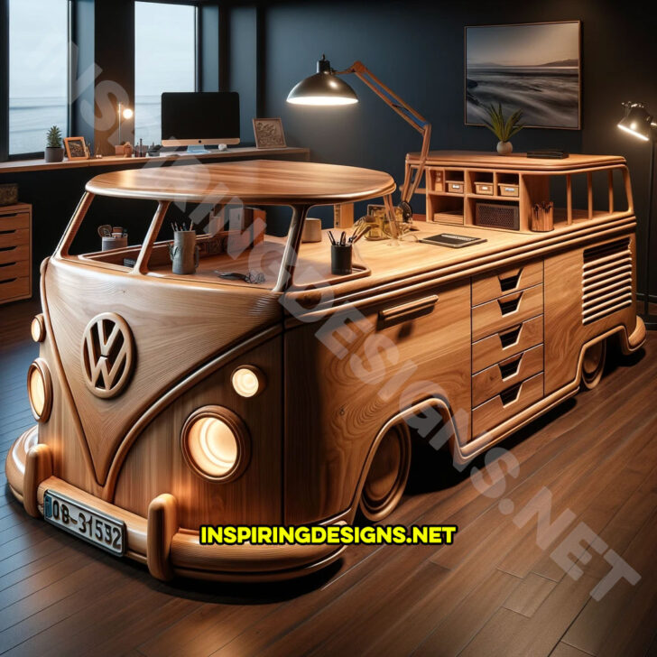 These Volkswagen Bus Desks Will Drive Your Productivity to New Heights