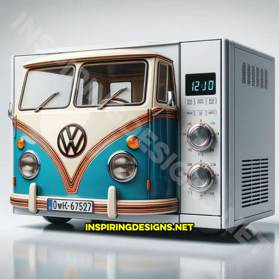 These Volkswagen Bus Microwaves Turn Meal Prep Into a Groovy Experience