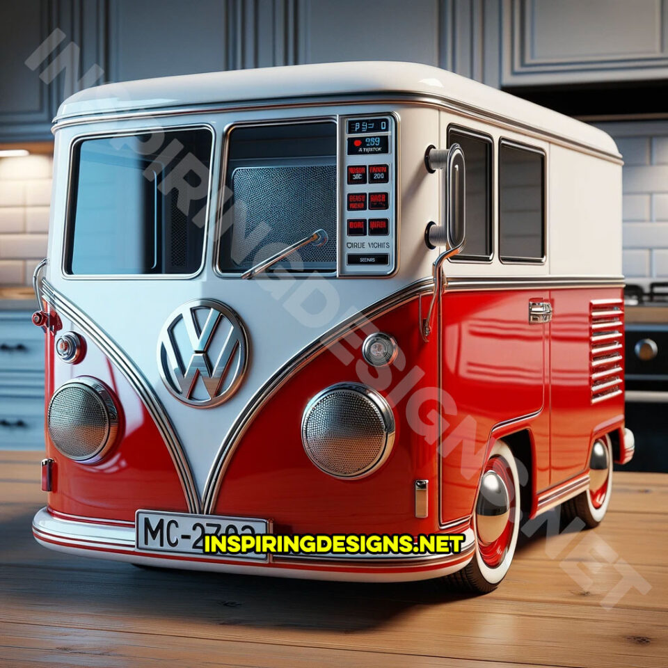 These Volkswagen Bus Microwaves Turn Meal Prep Into a Groovy Experience