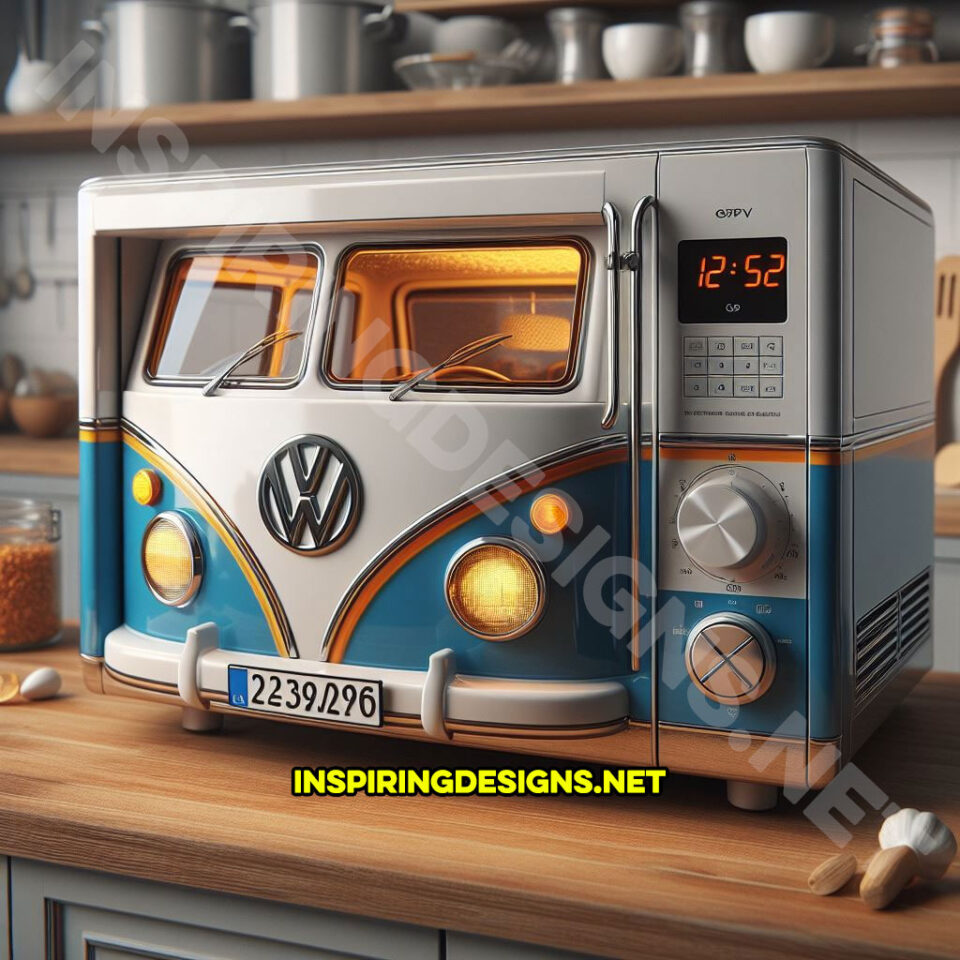 These Volkswagen Bus Microwaves Turn Meal Prep Into a Groovy Experience