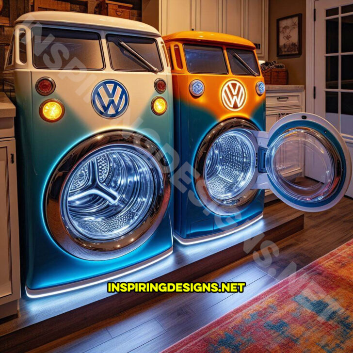 These Volkswagen Bus Washer and Dryer Sets Will Have You Spinning Back ...