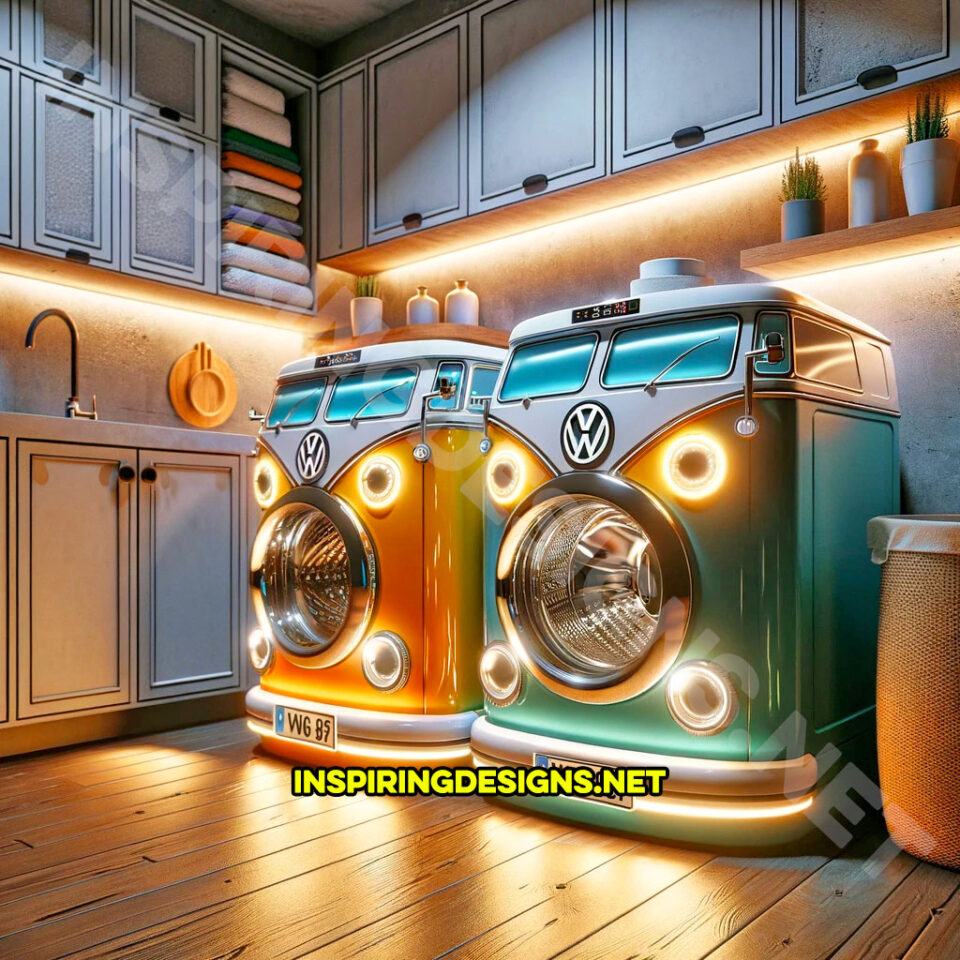 These Volkswagen Bus Washer and Dryer Sets Will Have You Spinning Back ...