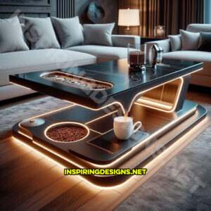 There Are Now Coffee Tables With Built-in Coffee Makers