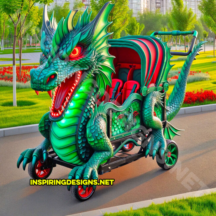 These Dragon Wagons Make Every Park Stroll a Mythical Adventure