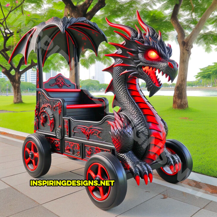 These Dragon Wagons Make Every Park Stroll a Mythical Adventure