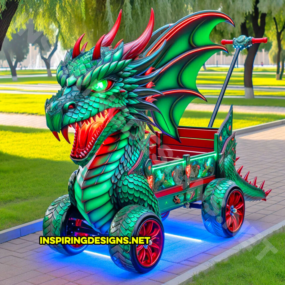 These Dragon Wagons Make Every Park Stroll a Mythical Adventure