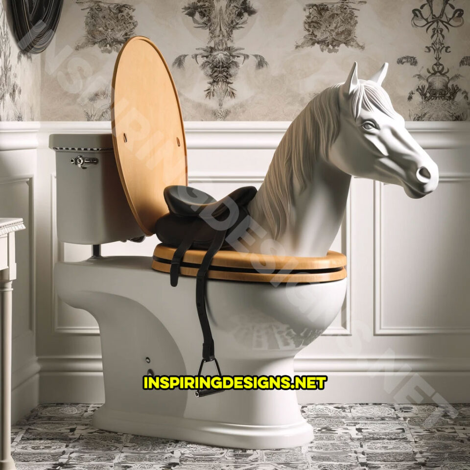 These Horse Toilets Are Trotting into Trendy Farmhouse Bathrooms Everywhere