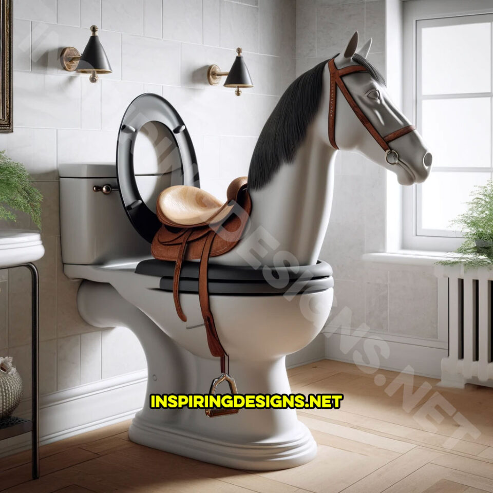 These Horse Toilets Are Trotting into Trendy Farmhouse Bathrooms Everywhere