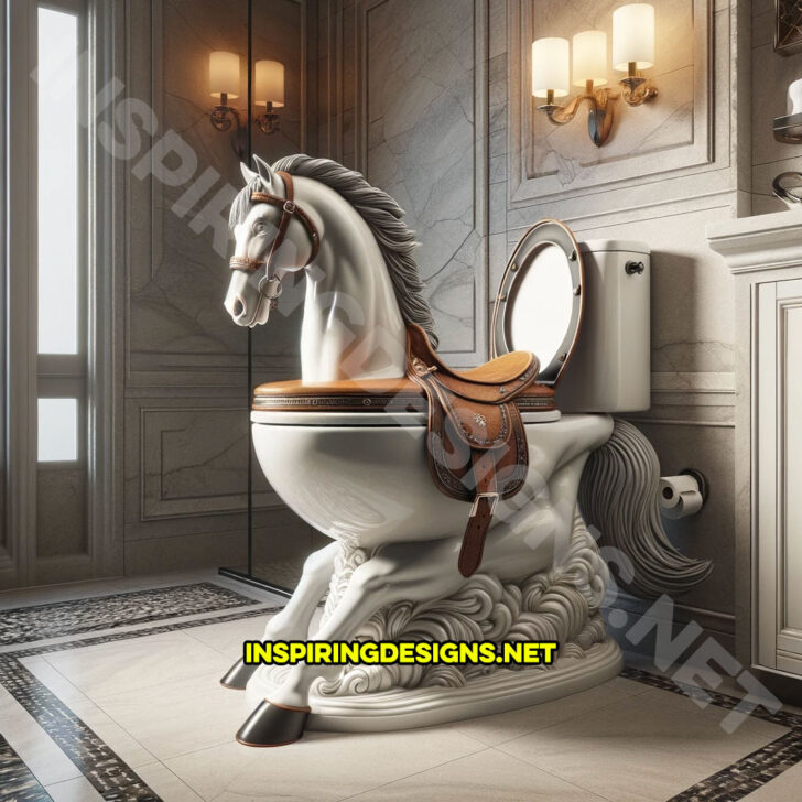 These Horse Toilets Are Trotting into Trendy Farmhouse Bathrooms Everywhere