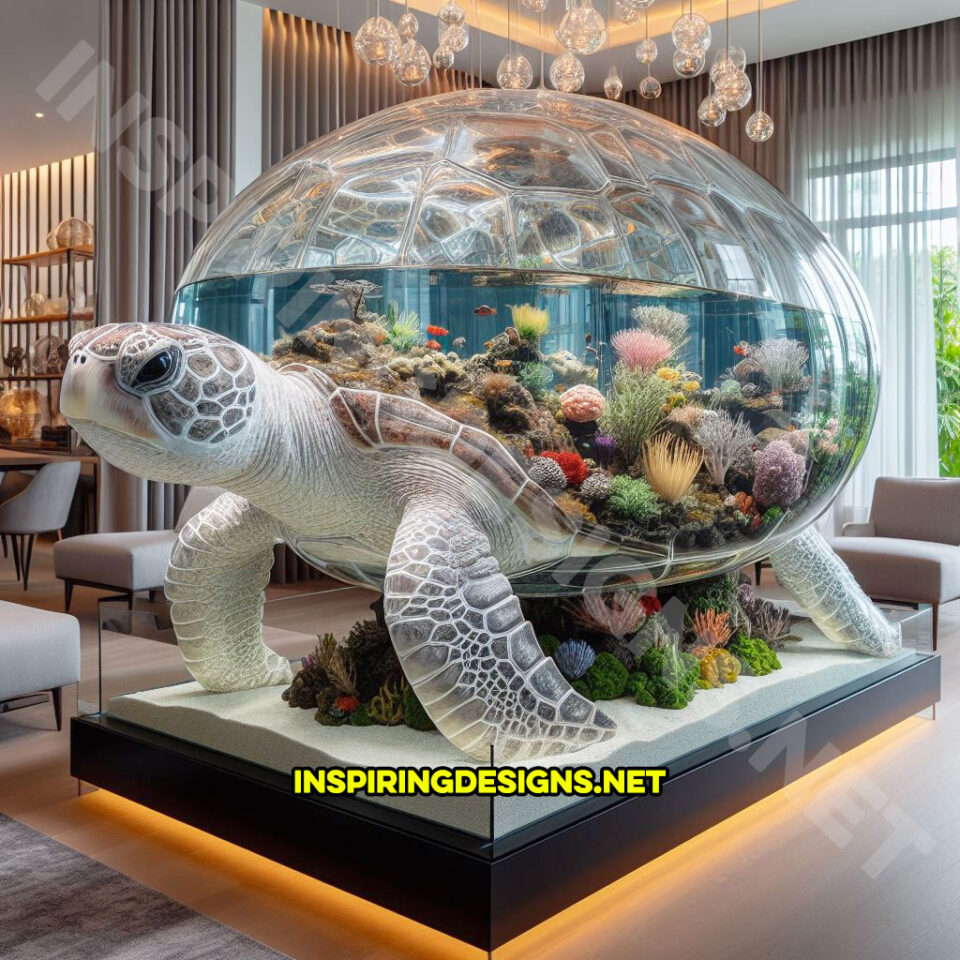 These Turtle Shaped Aquariums Are a Fusion of Art and Aquatic Life