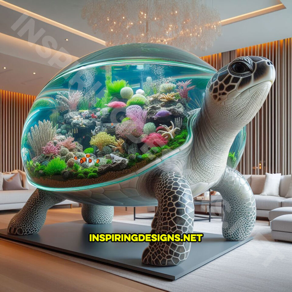 These Turtle Shaped Aquariums Are a Fusion of Art and Aquatic Life