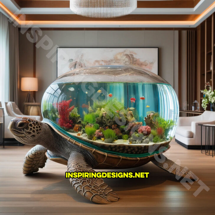 These Turtle Shaped Aquariums Are a Fusion of Art and Aquatic Life