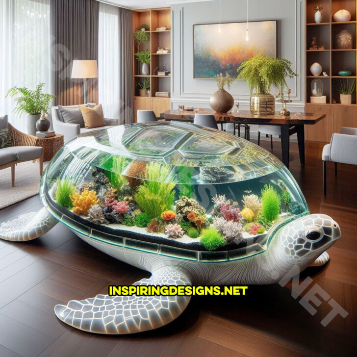 These Turtle Shaped Aquariums Are a Fusion of Art and Aquatic Life