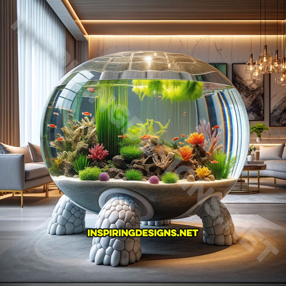 These Turtle Shaped Aquariums Are a Fusion of Art and Aquatic Life