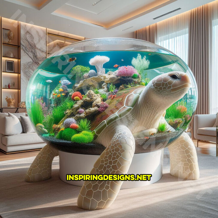These Turtle Shaped Aquariums Are a Fusion of Art and Aquatic Life