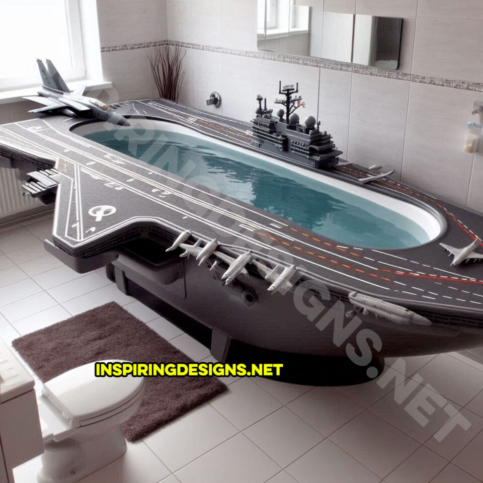 These Aircraft Carrier Bathtubs Are Your New Bath Time Command Center