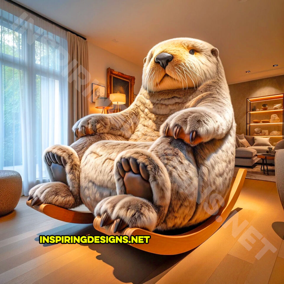 These Giant Fuzzy Animal Shaped Rocking Chairs Are a Must-Have for ...