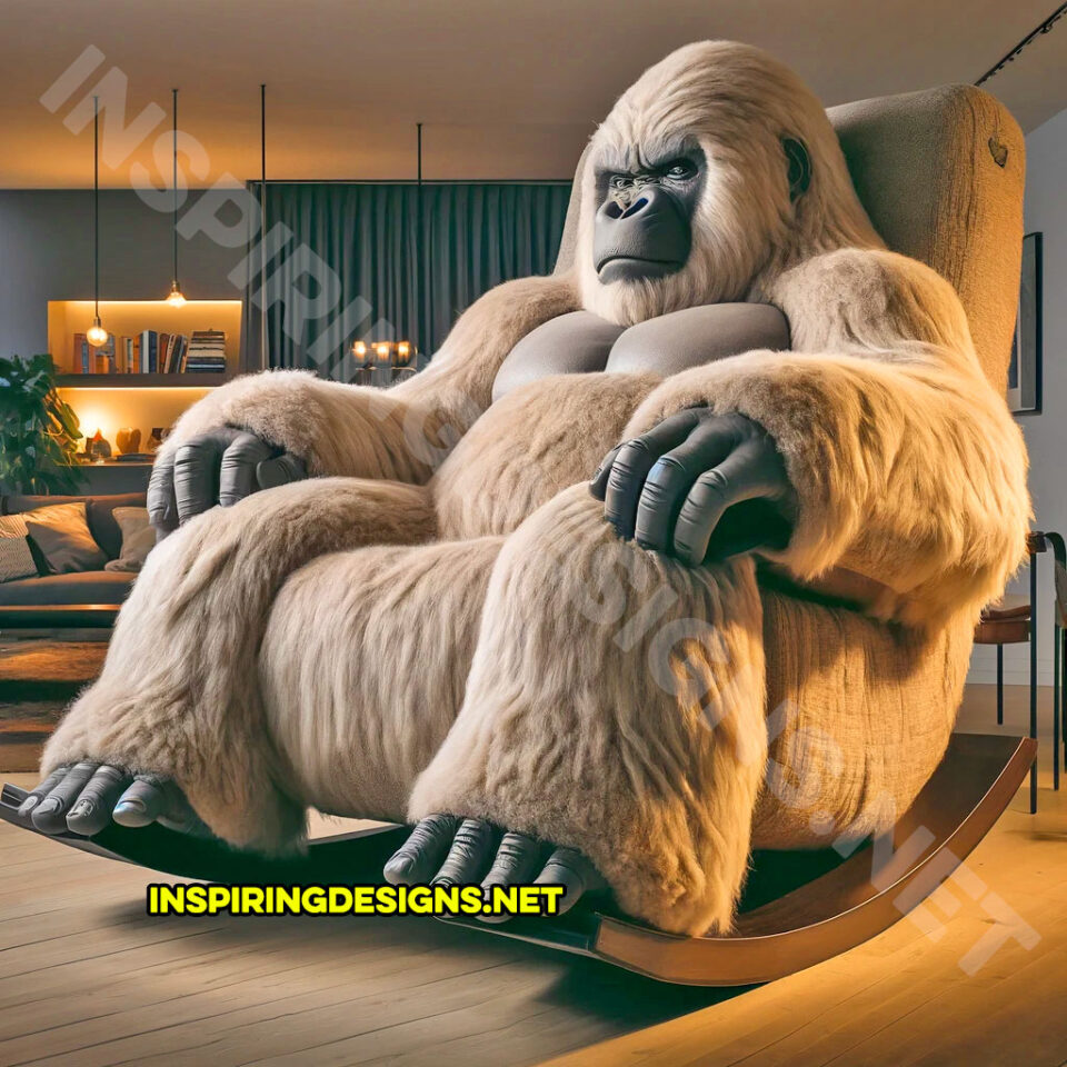 These Giant Fuzzy Animal Shaped Rocking Chairs Are a Must-Have for ...