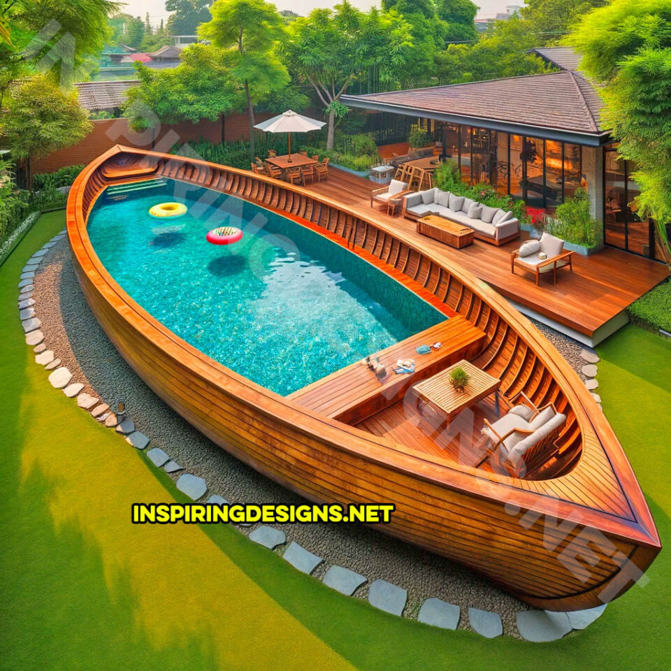 These Canoe Pools Will Transform Your Backyard into a Nautical Paradise
