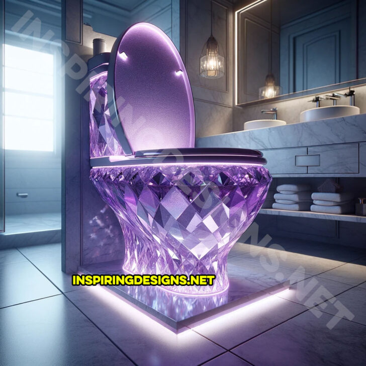 These Diamond Toilets Are the Ultimate Bathroom Statement Pieces