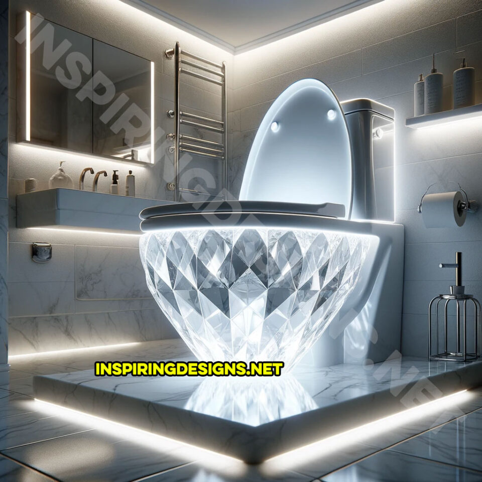 These Diamond Toilets Are the Ultimate Bathroom Statement Pieces
