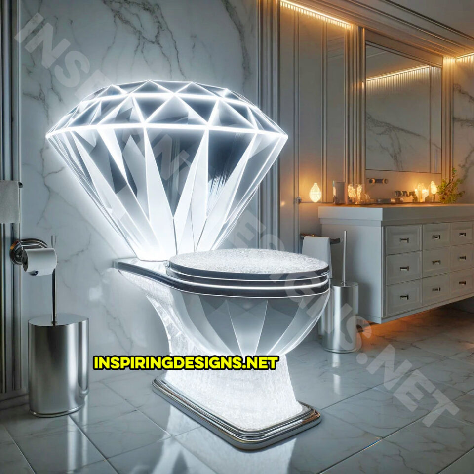These Diamond Toilets Are the Ultimate Bathroom Statement Pieces