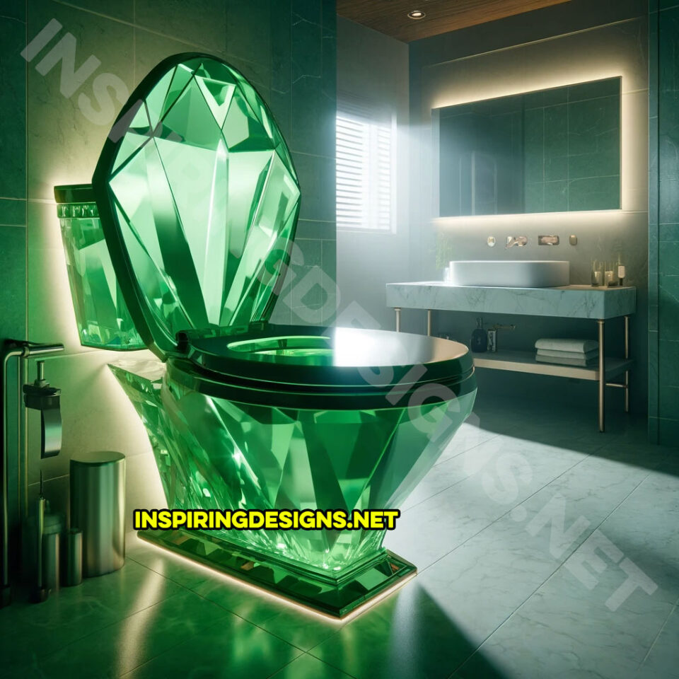 These Diamond Toilets Are the Ultimate Bathroom Statement Pieces