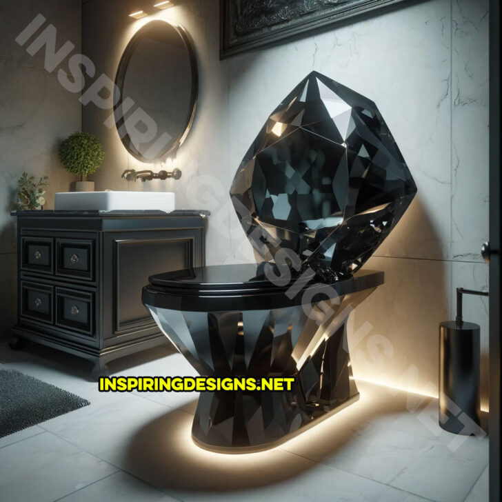 These Diamond Toilets Are the Ultimate Bathroom Statement Pieces