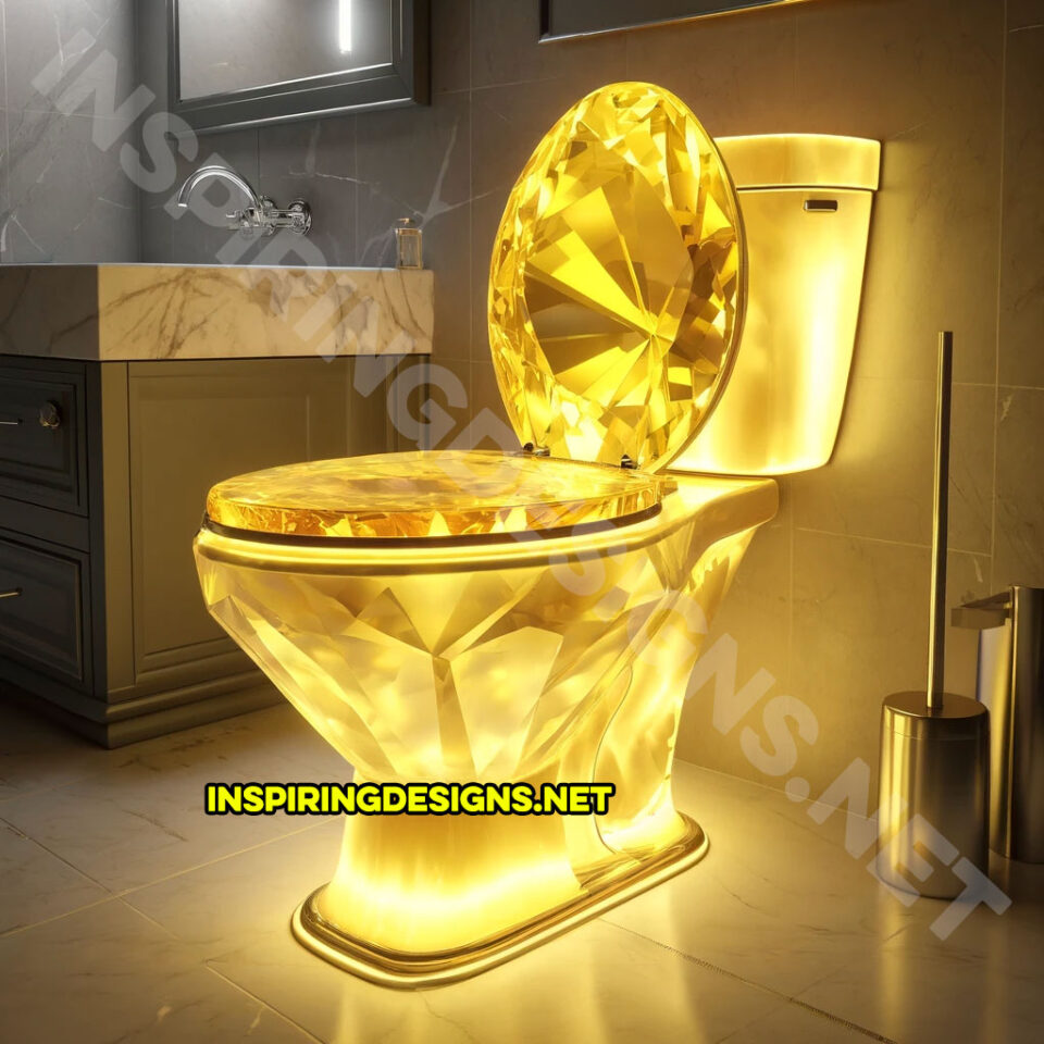 These Diamond Toilets Are the Ultimate Bathroom Statement Pieces
