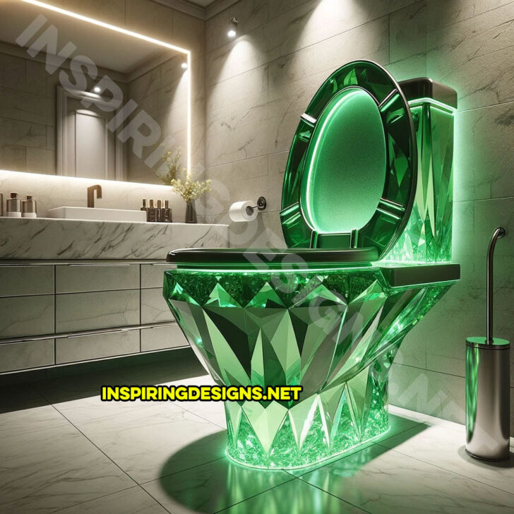These Diamond Toilets Are the Ultimate Bathroom Statement Pieces