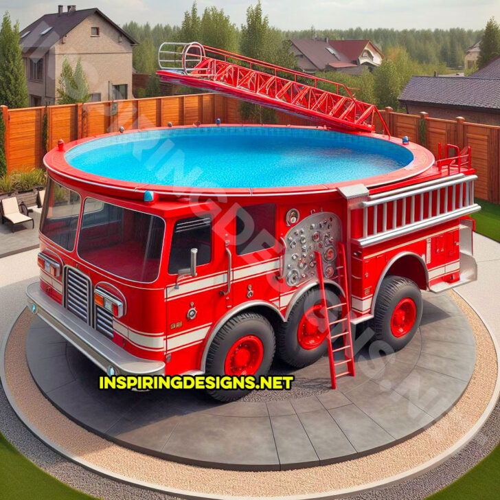 These Firetruck Pools Are A Dream Addition To Any Firefighter’s Backyard