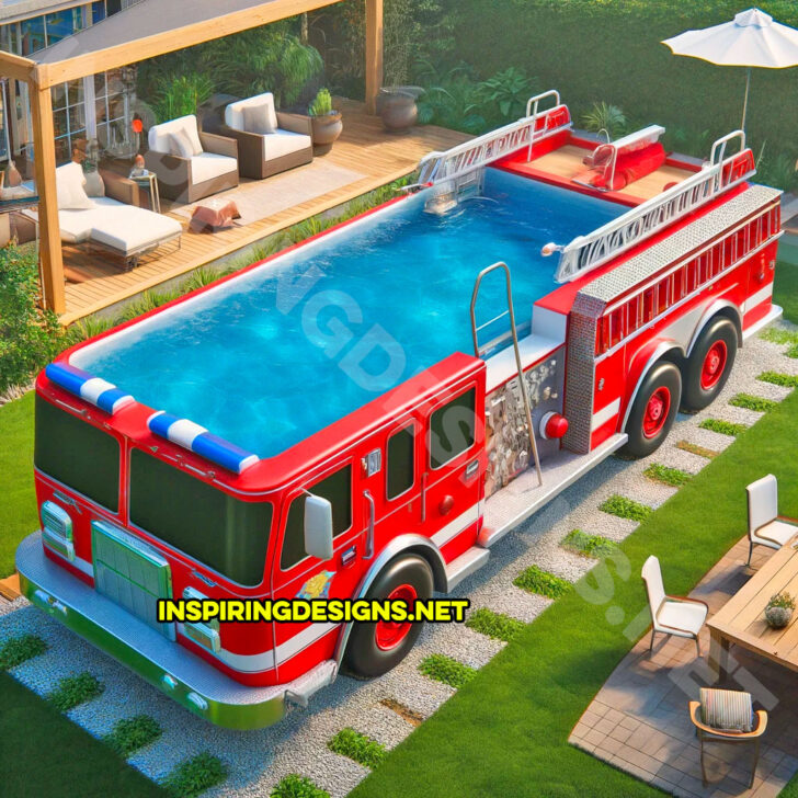 These Firetruck Pools Are A Dream Addition To Any Firefighter’s Backyard