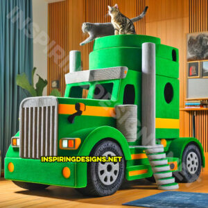 These Semi-Truck Cat Trees Are a Must For Cat Loving Truckers!
