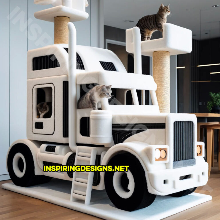 These Semi-Truck Cat Trees Are a Must For Cat Loving Truckers!