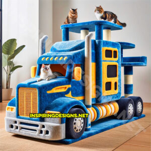 These Semi-Truck Cat Trees Are a Must For Cat Loving Truckers!