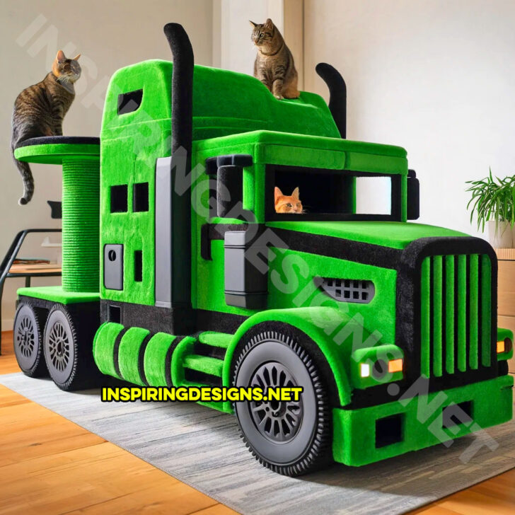 These Semi-Truck Cat Trees Are a Must For Cat Loving Truckers!