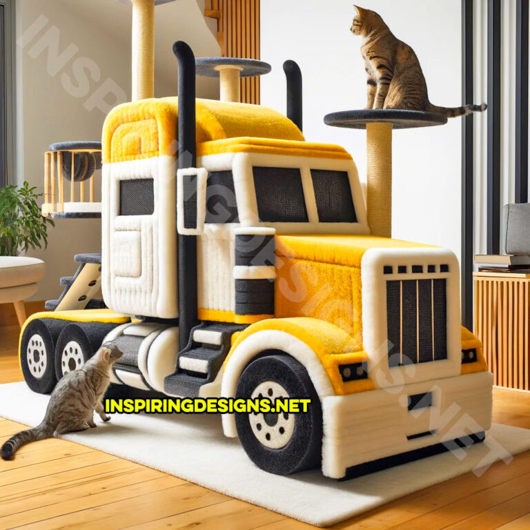 These Semi-Truck Cat Trees Are a Must For Cat Loving Truckers!